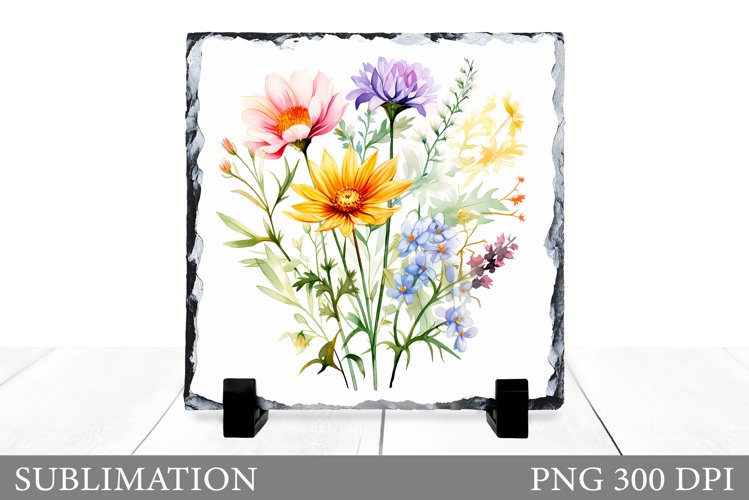 Wildflowers Sublimation. Summer Slate Sublimation (3567891)