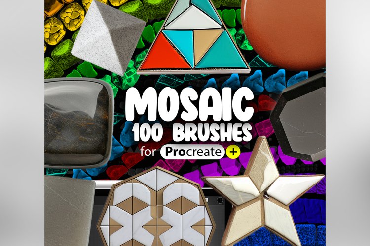 100 Procreate Mosaic Brushes
