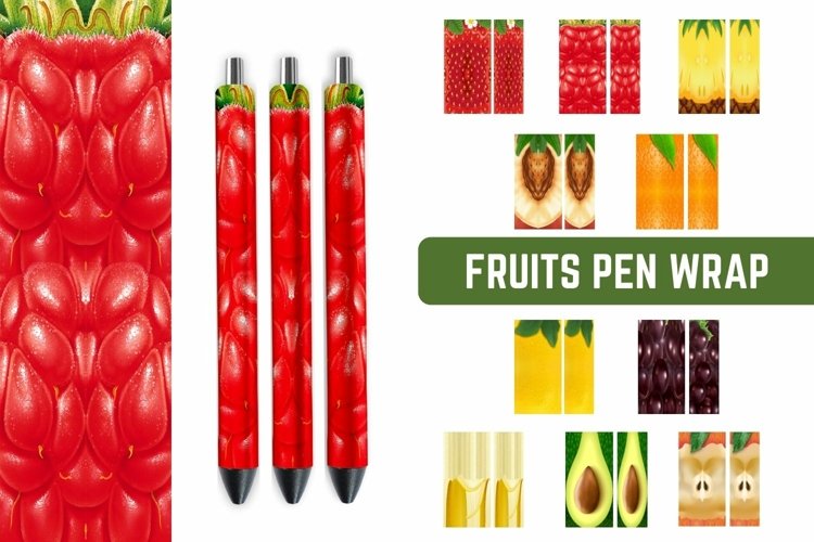 Fruits Pen Bundle | Epoxy Pen Wrap | Sublimation
