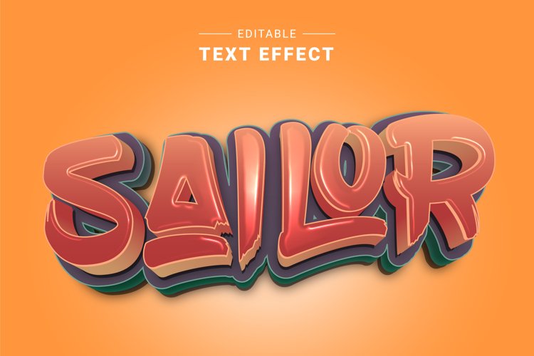 Editable Text Effect for Illustrator. Vector (1727756)