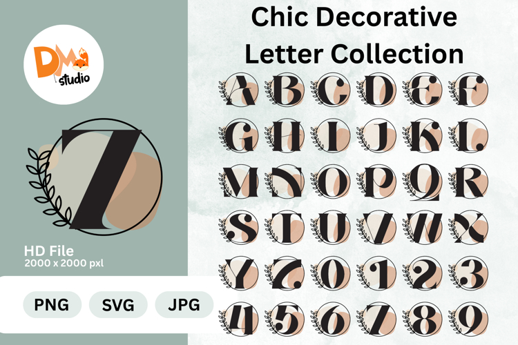 Chic Decorative Letter Collection Monogram