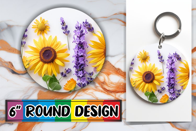 Blossom Bash Design Circle - Sublimation Whimsy Round