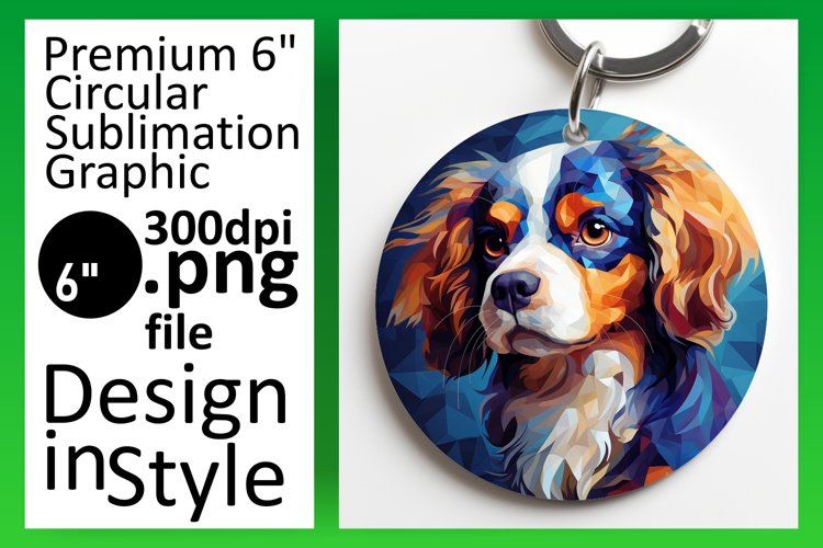 Artistic Dog Round Design PNG (4390709)
