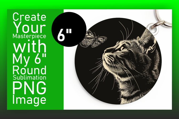 Vibrant Cat Design: Circle & Coaster Fun
