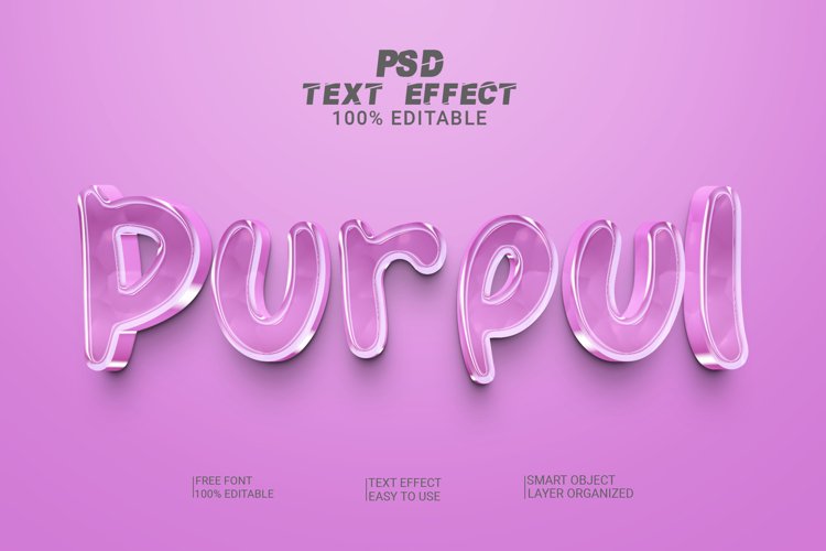 Purple 3d Editable Text Effect Style (2253141)