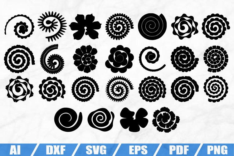 Rolled Paper Flower Template