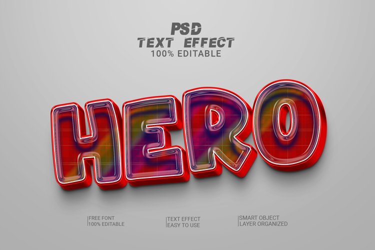 Hero 3d Editable Text Effect Style (2253145)