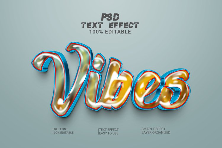Vibes 3d Text Effect Style (2256299)