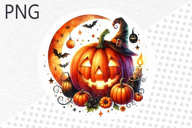 Halloween Pumpkins Sublimation - Clipart PNG Design