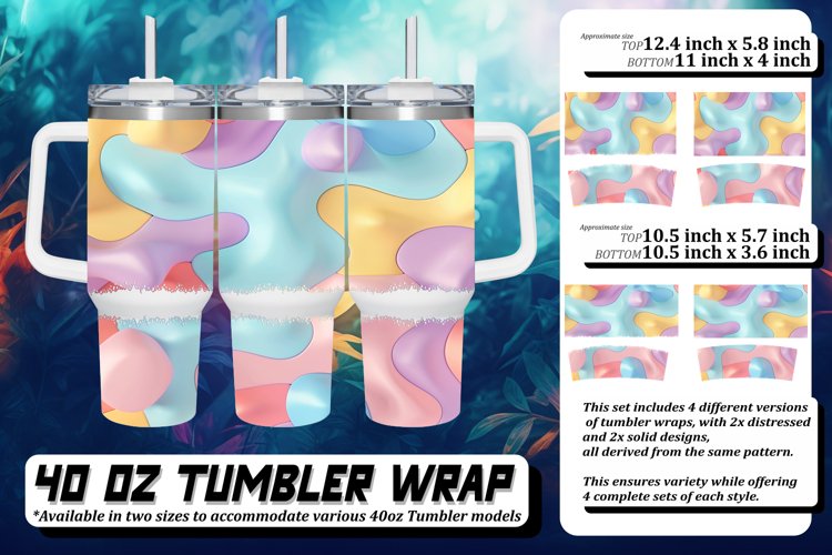 Abstract Puff Pattern Tumbler Wrap (3370873)