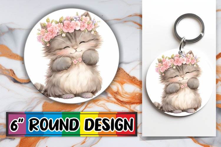 Vibrant Cat Lover Coaster Art