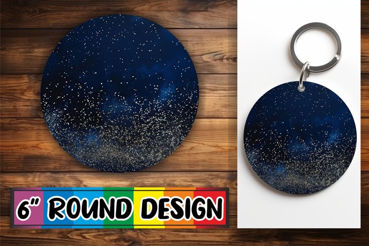 Dazzling Petal Leopard Sublimation Circle: Keychain, Coaster