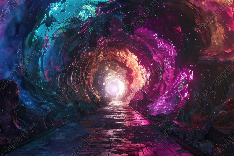 Colorful Tunnel Background Wallpaper