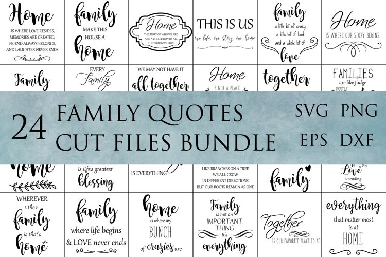 Family Quotes Svg cut files bundle (1024995) | Cut Files | Design Bundles