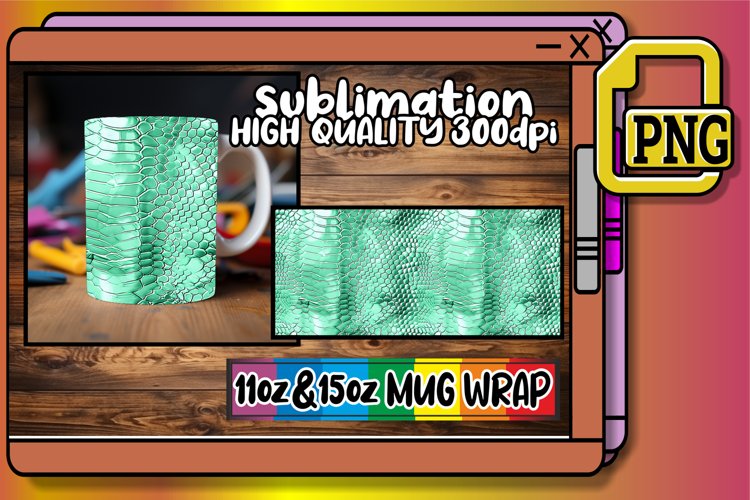 Contemporary Refined 3D Quilted Mug Sublimation Design 11oz