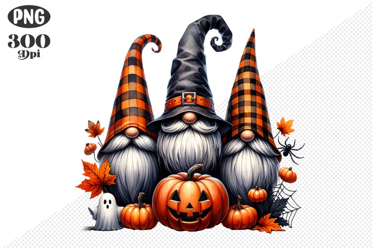 Halloween Gnomes Sublimation - Clipart PNG Design