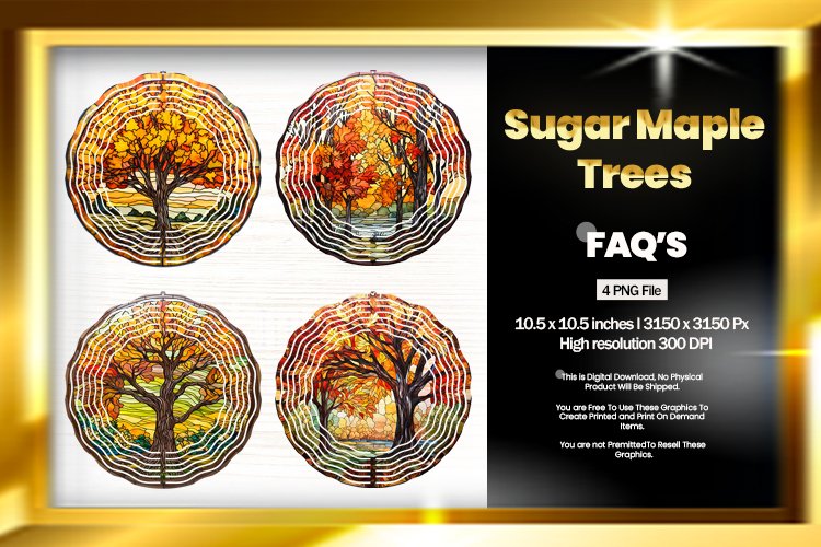 Sugar Maple Trees Wind Spinner - 04 Variations (3246178)