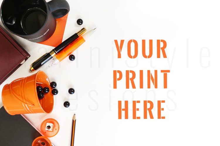 Styled Desktop Mockup, Stationery Stock Photo 56