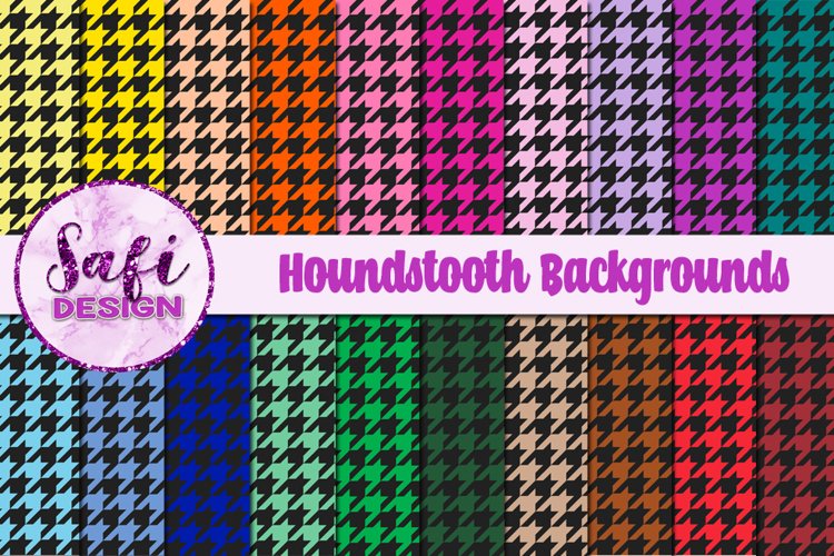 Houndstooth Digital Paper Backgrounds