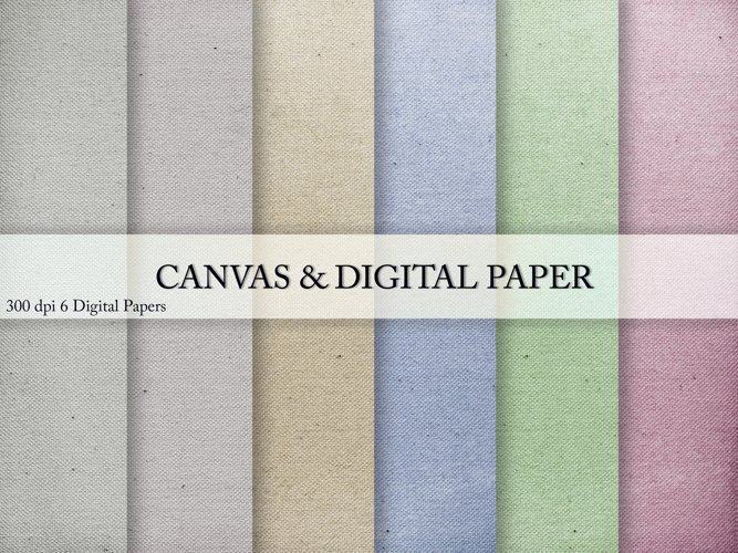 Wedding Canvas Digital Paper
