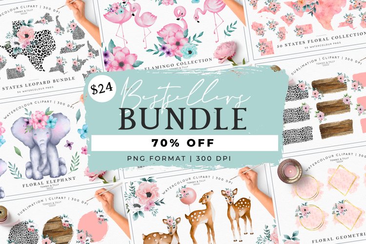 MEGA BUNDLE! Bestsellers - Clipart | Sublimation | (401488)