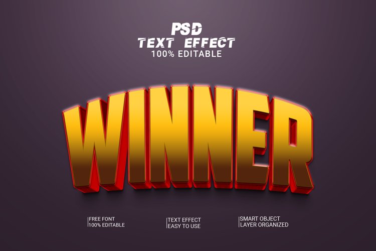Winner 3d Editable Text Effect Style (2620308)