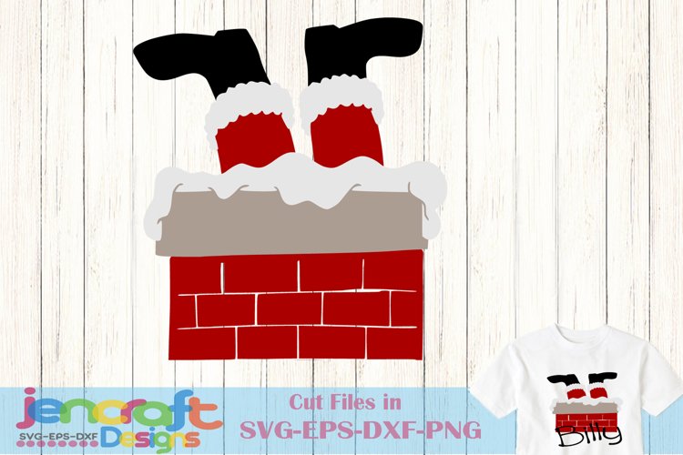 Santa in chimney svg - Santa Bottoms Up SVG, (174003)