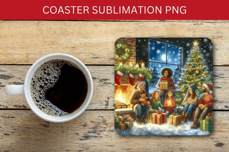 square coaster - family (4962539)