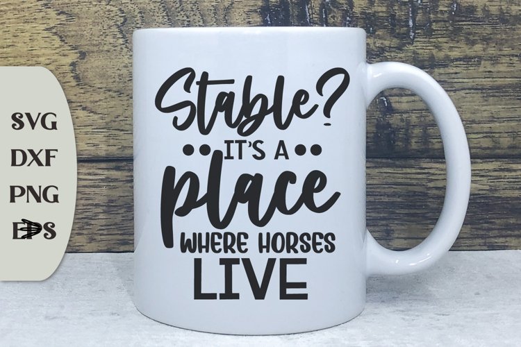 Stable? It's A Place Where Horses Live, Funny Coffee Quote