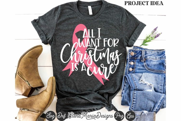Breast Cancer Christmas Ornament SVG Cutting File (374885) | SVGs ...