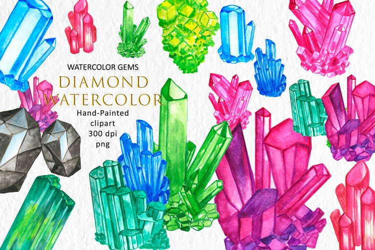 Diamond pattern Diamond clipart, Watercolor gems, watercolor (1125445 ...