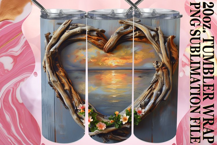Heartfelt Horizons: 20oz Heart Frame Sublimation (3770794)