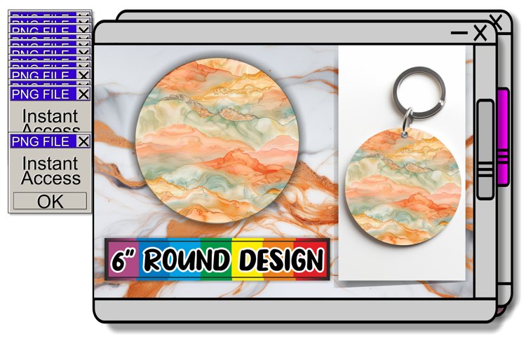 Oceanic Delights: Round Sublimation Circles