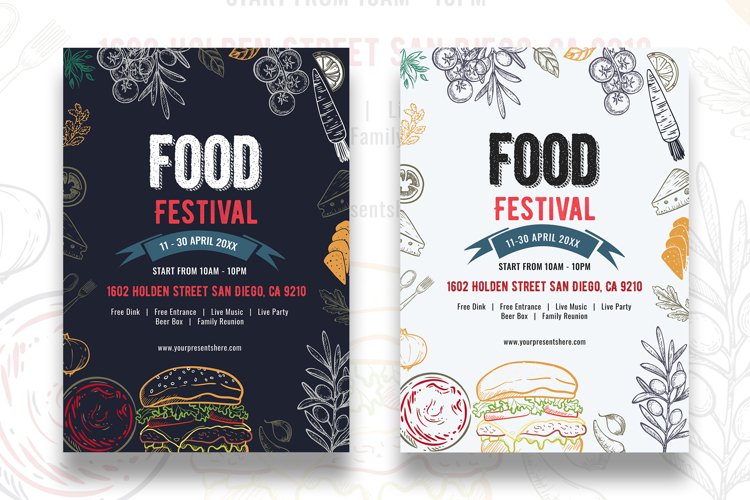 Food Festival Flyer A4 Print Template (2554552)