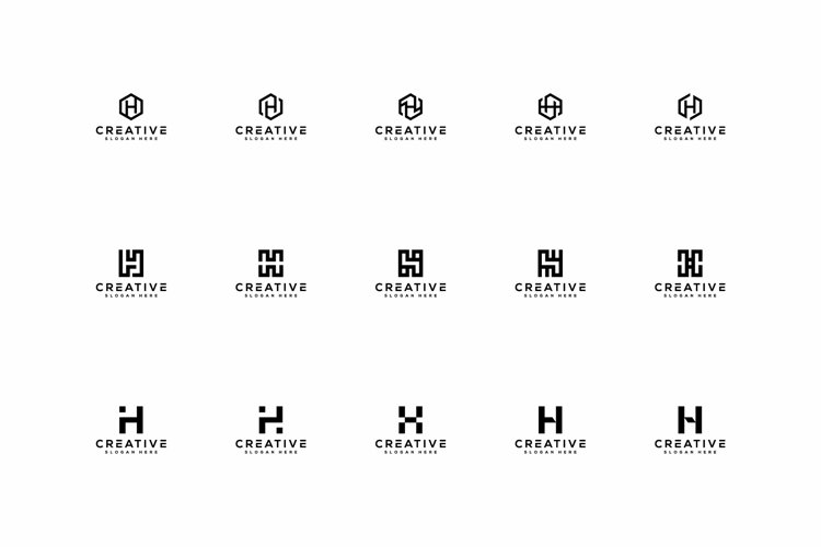h logo design collection (2127908)