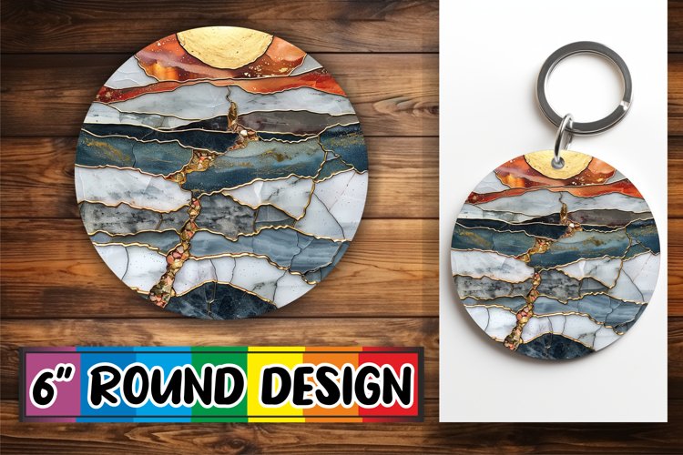 Radiant Round Keychains: Mosaic Marvels (3571071)