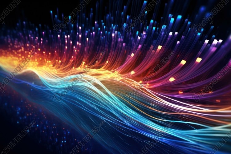 Multicolored fiber optic Background Wallpaper
