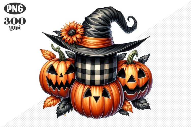 Halloween Pumpkins Sublimation - Clipart PNG Design