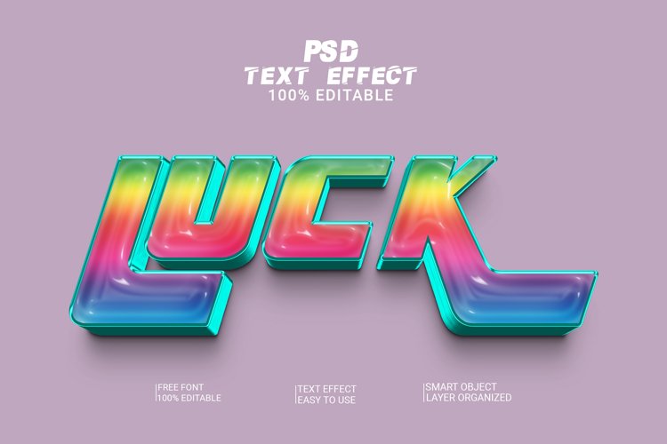 Luck 3d Text Effect Style