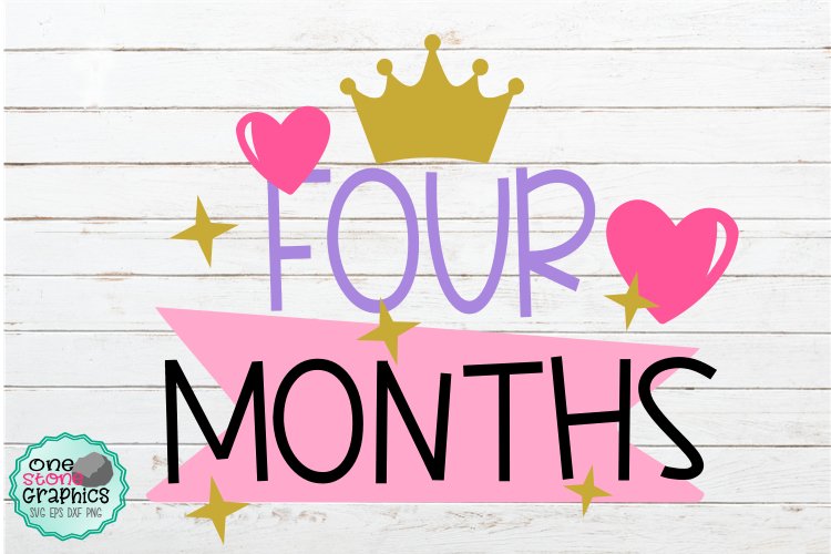 fourmonths svg,months,baby svg,crown svg