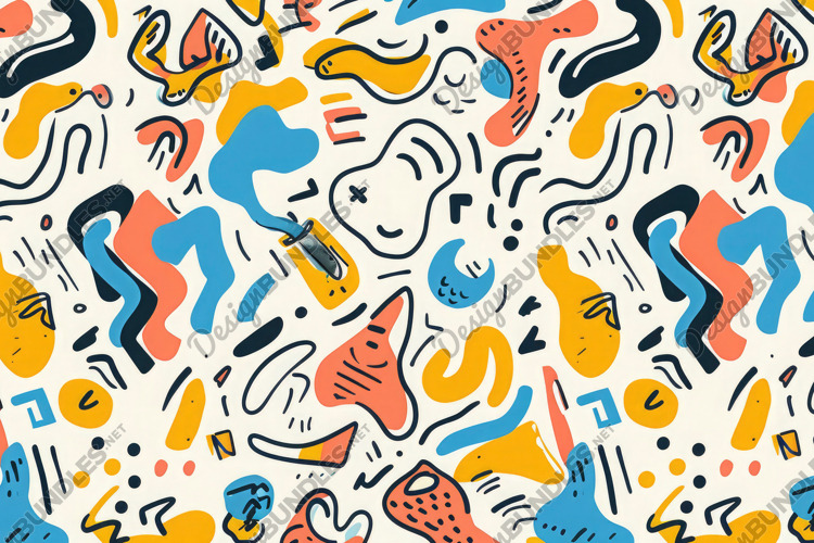 Colorful Scribble Pattern Background Wallpaper (5391901)