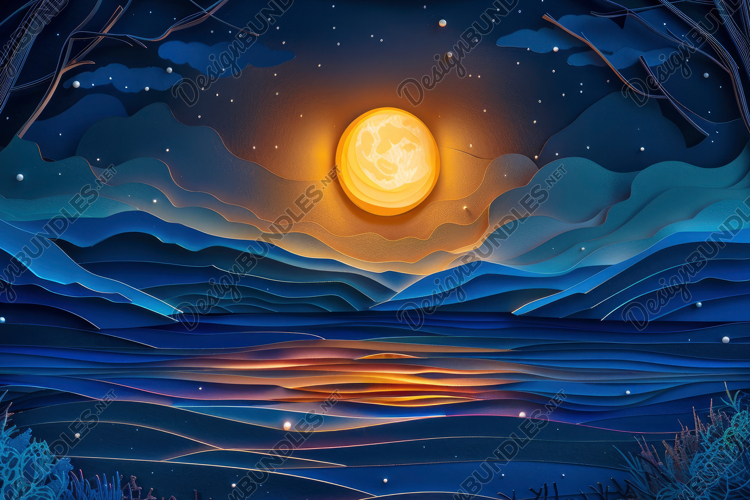 Papercut Artwork Background Wallpaper