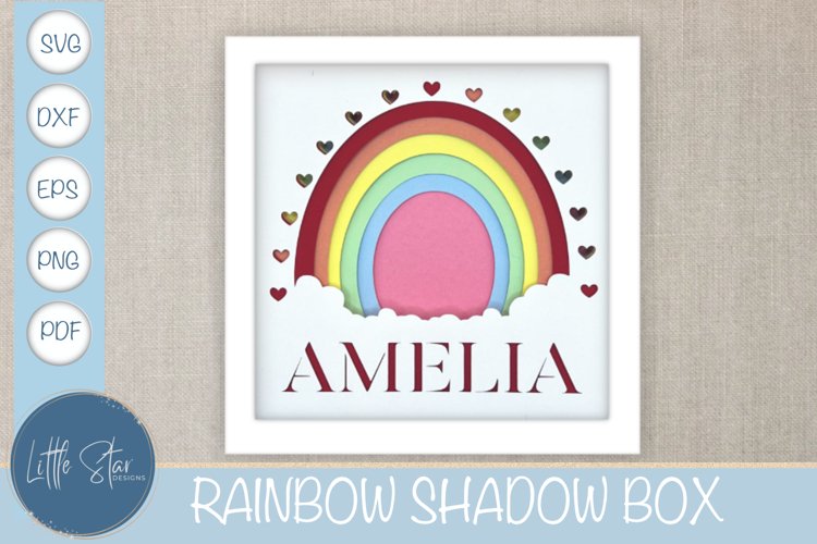 Layered Shadow Box Rainbow