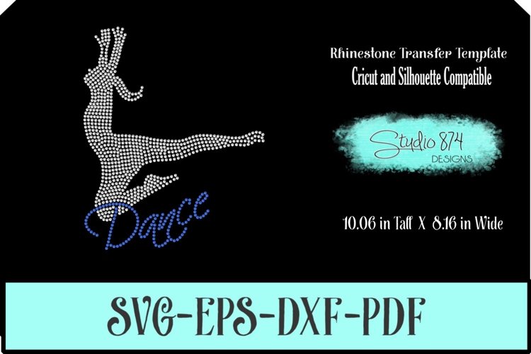 Dance - Dancer Rhinestone Template Digital Download R1 (385739) | Cut ...
