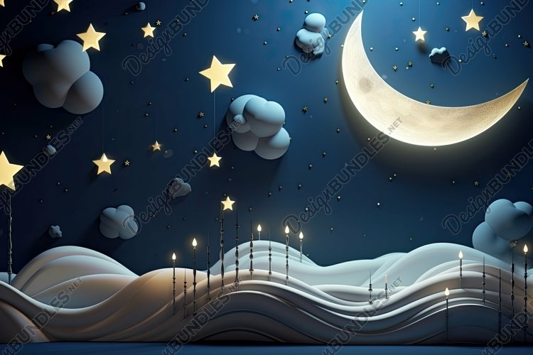 3D Night Scene Background (4462969)