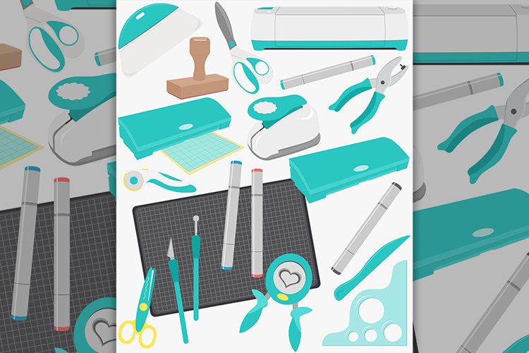 Cutting machine tools clipart set (558491) | Illustrations | Design Bundles