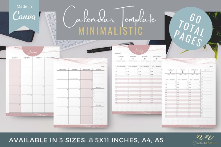 Canva Calendar Template For Printable Products 707772 