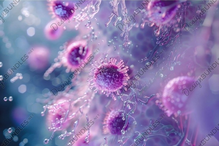 Virus particles being washed away