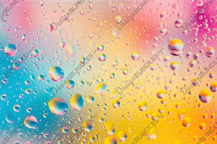 Imaginative Abstract colorful drops. Generate Ai