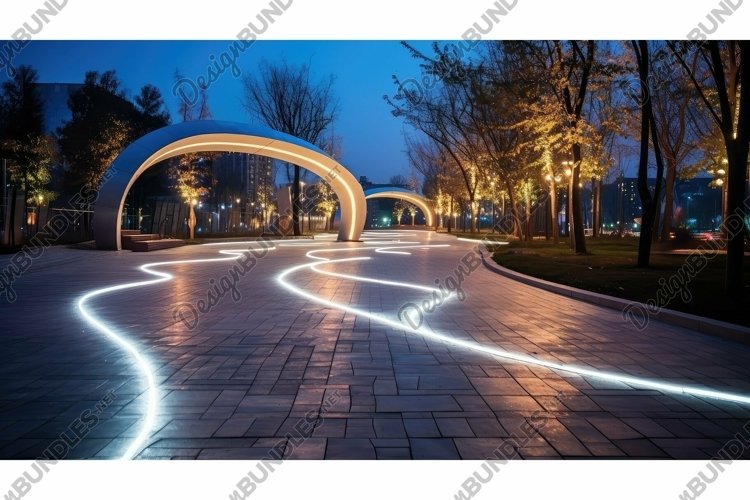 sleek walkway lighting
